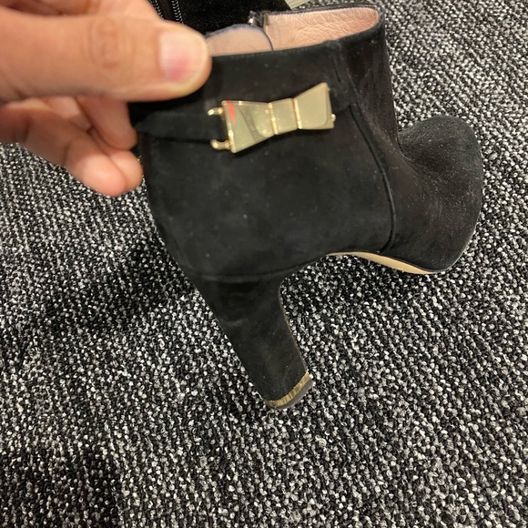 kate spade | Shoes | Kate Spade Black And Gold Ankle Booties | Poshmark